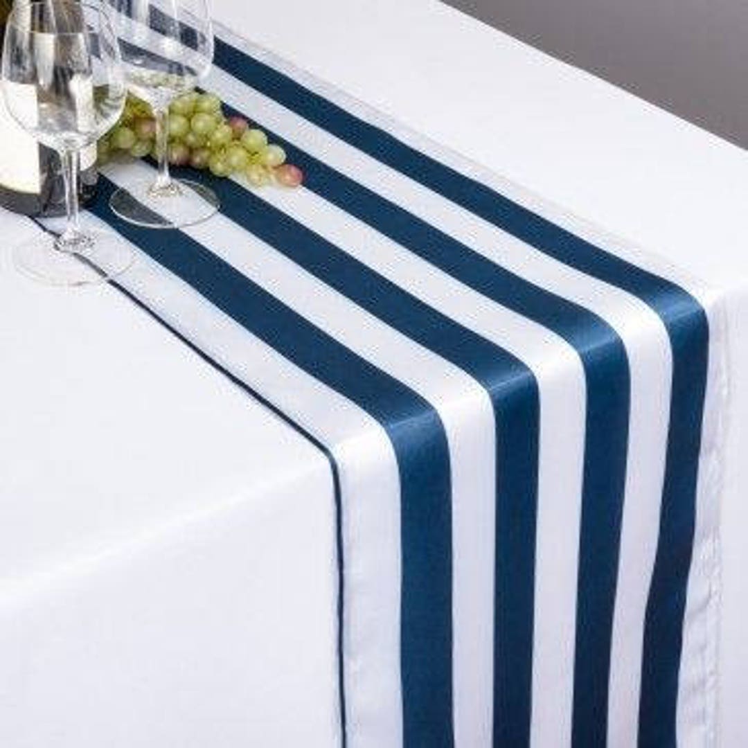 Lovemyfabric 2 Inch Striped Satin Table Runner for Wedding/bridal ...