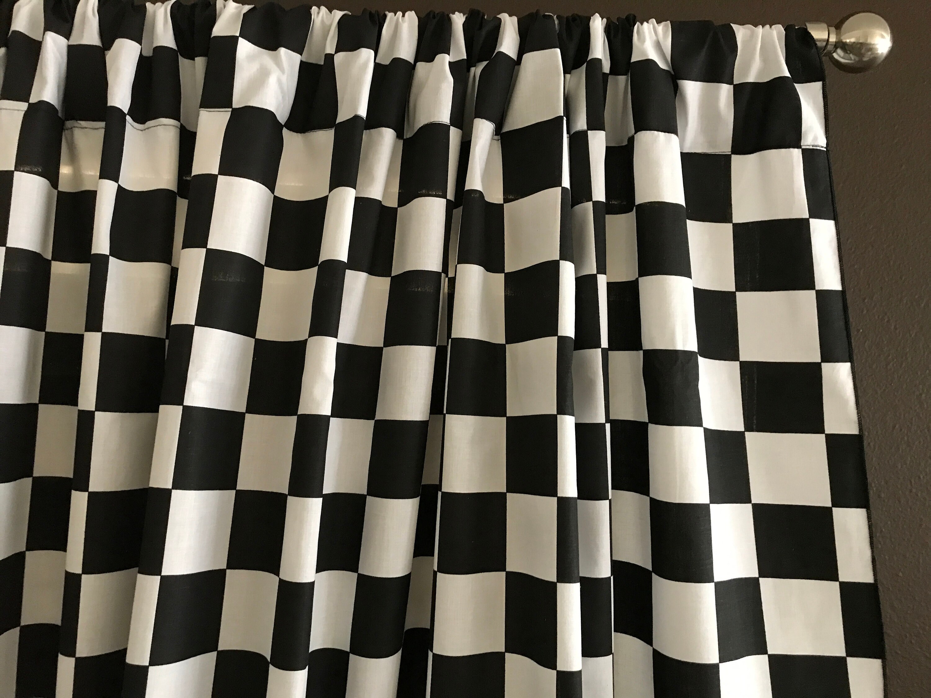 Lovemyfabric Cotton 2 Inch Black and White Checkerboard Print - Etsy