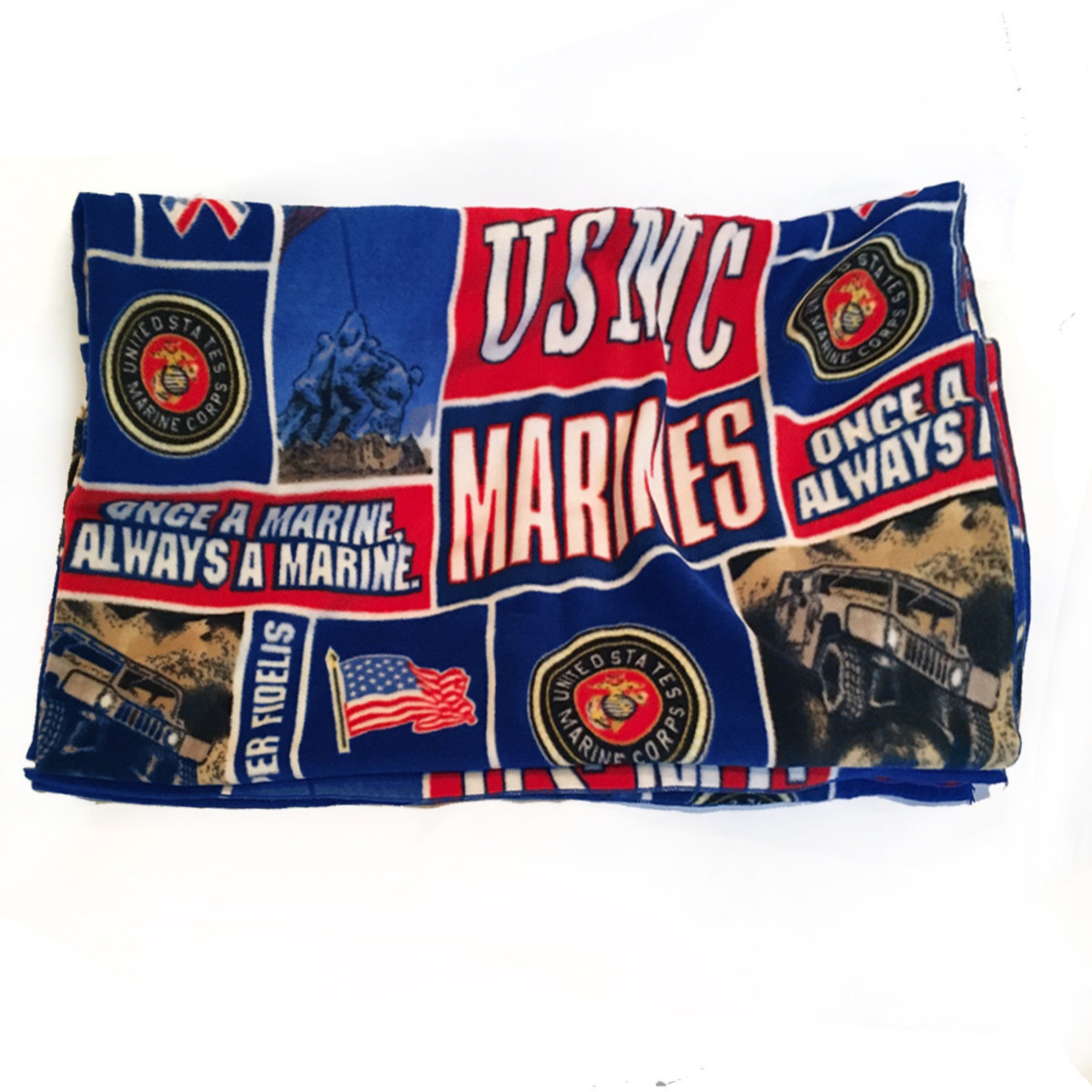 Lovemyfabric Fleece Printed United States Marine Corps Print Blanket ...