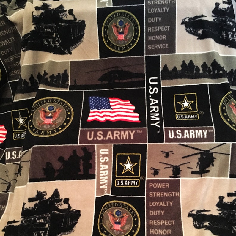 Lovemyfabric Fleece United States Army Print Blanket/throw - Etsy