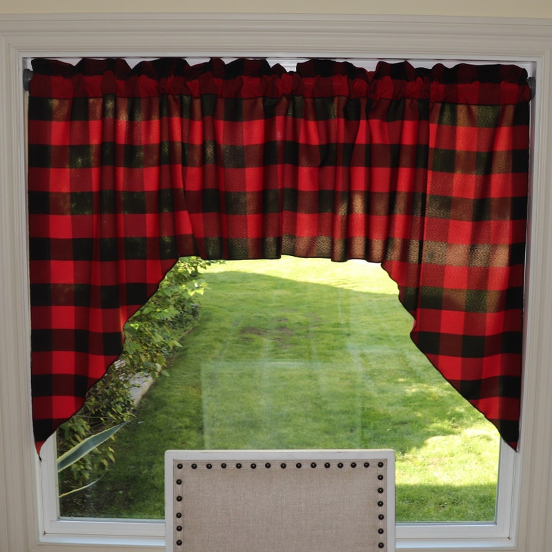 Buffalo Check Valance - Etsy