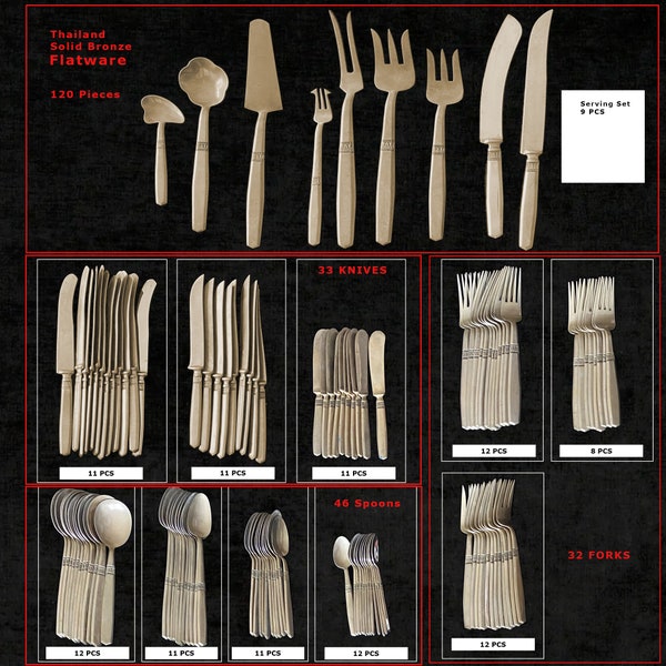 Thai Bronze Flatware - Etsy