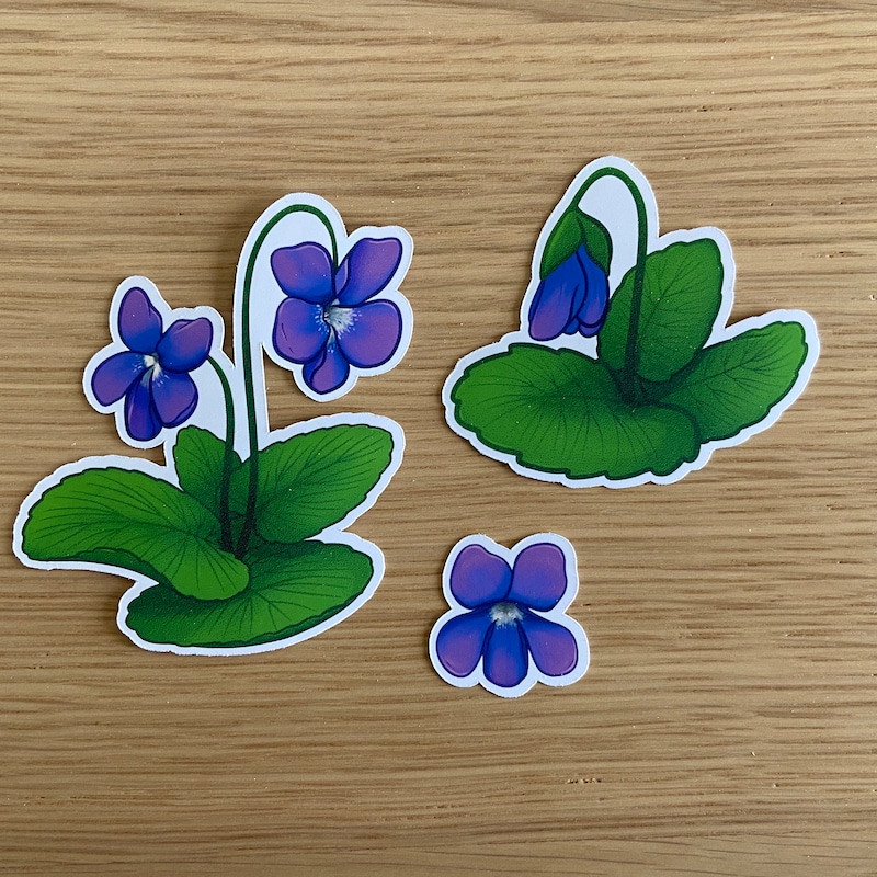 Violet Flower Decal - Etsy