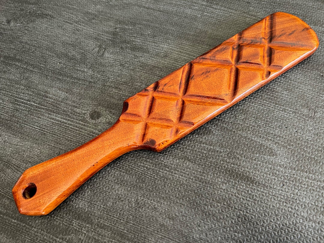 Spanking Paddle Natural Mahogany Diamond Texture - Etsy