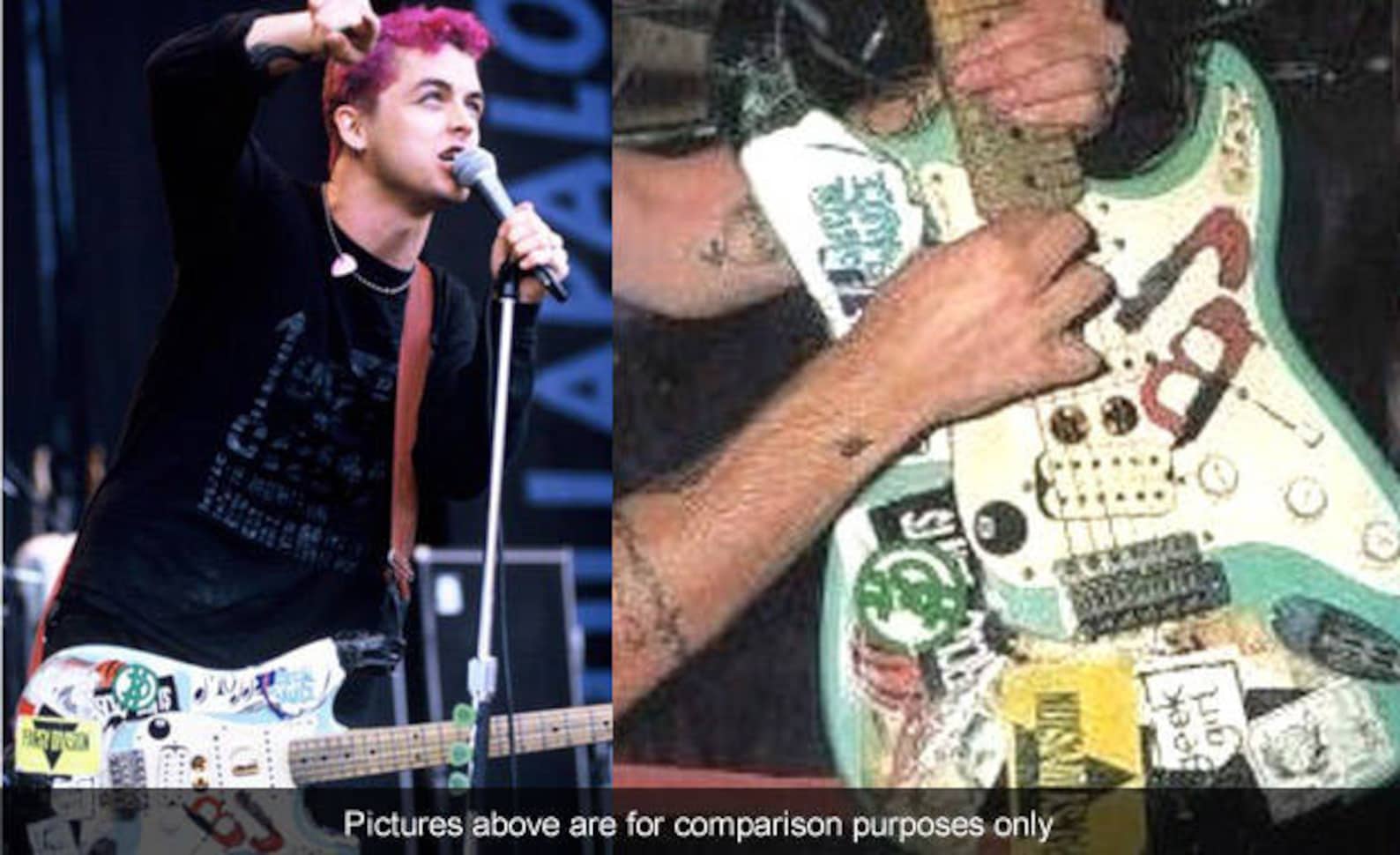 1994 BJ Guitars Billie Joe Armstrong Green Day Blue Guitar - Etsy