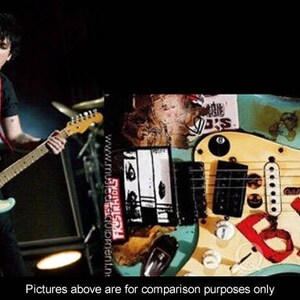 BLUE in a Bible BJ Guitars Billie Joe Armstrong Green Day Blue Guitar ...