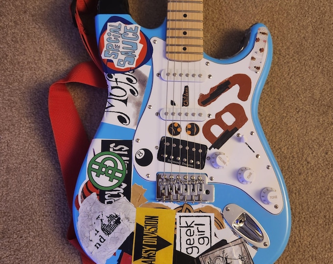 DELUXE BJ Guitars Billie Joe Armstrong Green Day Blue Guitar - Etsy