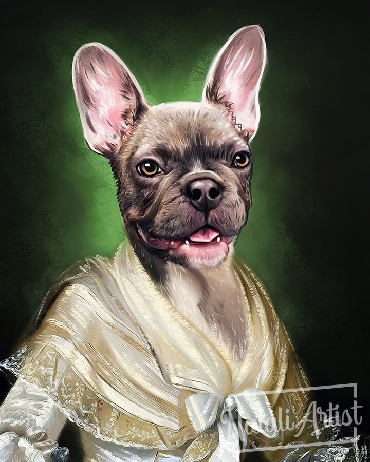 Custom Dog Portrait Personalized Pet Portrait Gift Custom - Etsy