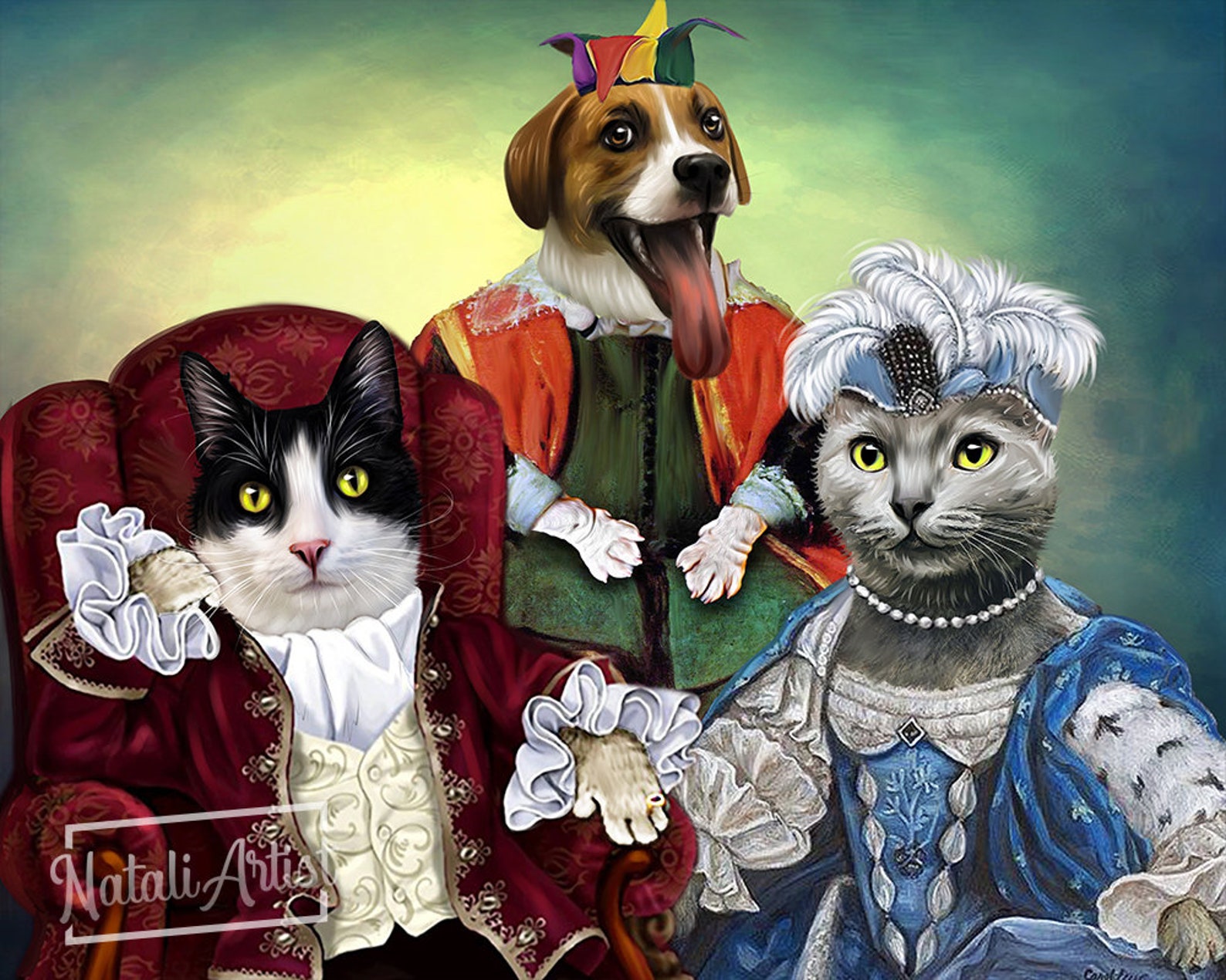 Custom Pet Memorial Portrait Digital Dog Memorial Portrait - Etsy