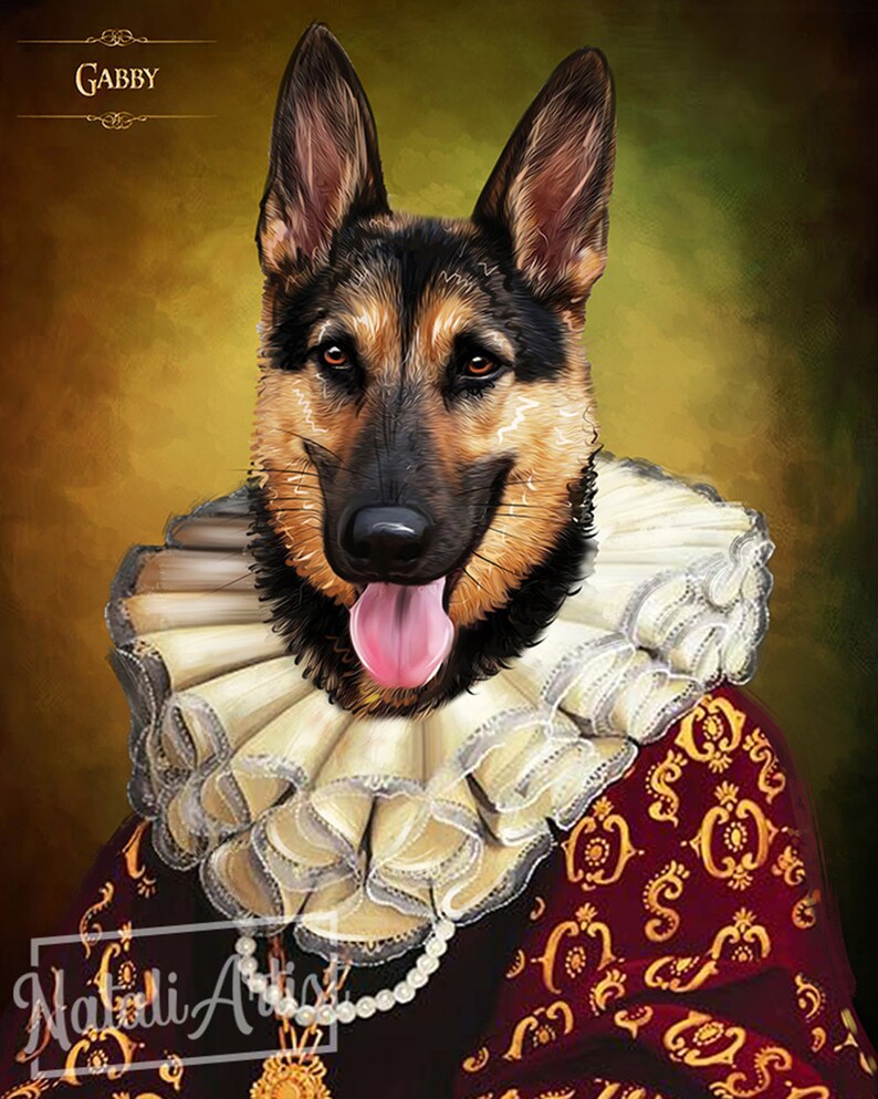 Custom Dog Portrait Personalized Pet Portrait Gift Custom - Etsy