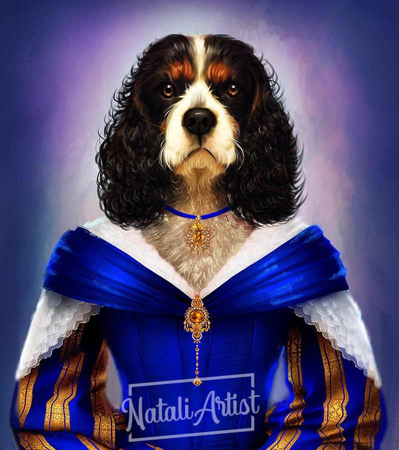 Custom Dog Portrait Personalized Pet Portrait Gift Custom - Etsy