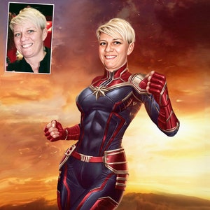 Personalized Super Heros Custom Superhero Portrait - Etsy