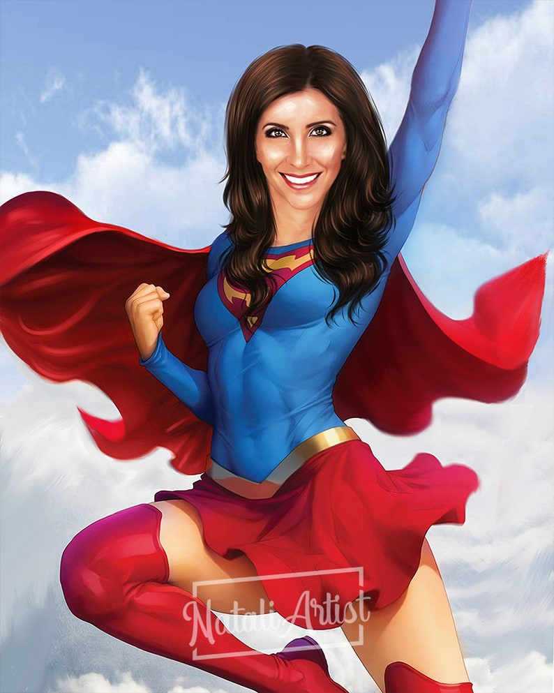 Superhero Portrait / Get Your Own Superhero Portrait From Your - Etsy