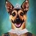 Dog Portrait Female. Your Pet as Queen Princess or Lady - Etsy