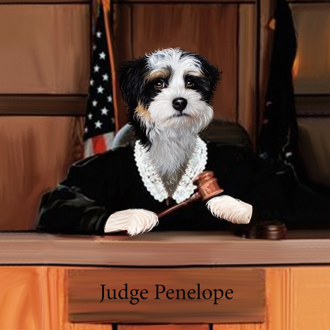 Custom Judge Judy Portrait, Custom Pet Portrait, Pet Portraits, Judge ...