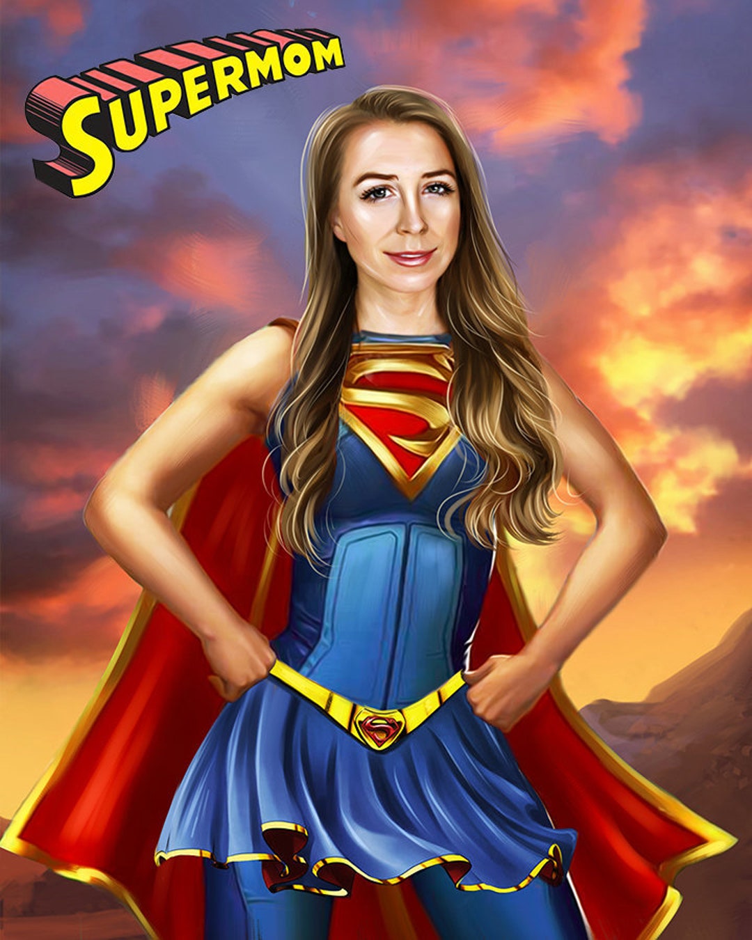 Superhero Mom, Superhero Mom Svg, Superhero Caricature, Gifts for Kids ...