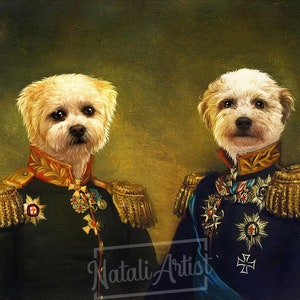 Classy Custom Pet Custom Pet Portraits Royal Pet Portrait - Etsy