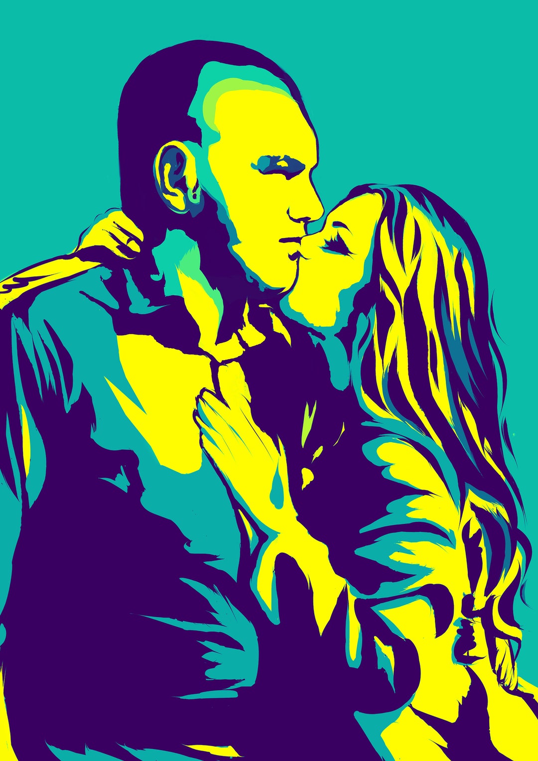 Custom Pop Art Portrait From Your Photo / Pop Art Style Gift / Pop Art ...
