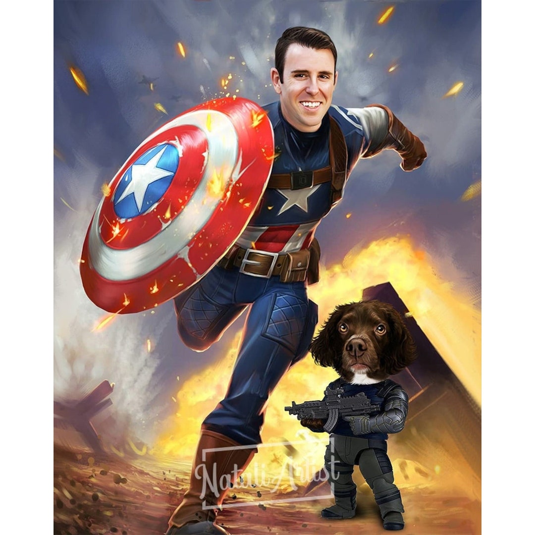 Personalized Superhero Portrait | Custom Couple Caricature, Anniversary ...