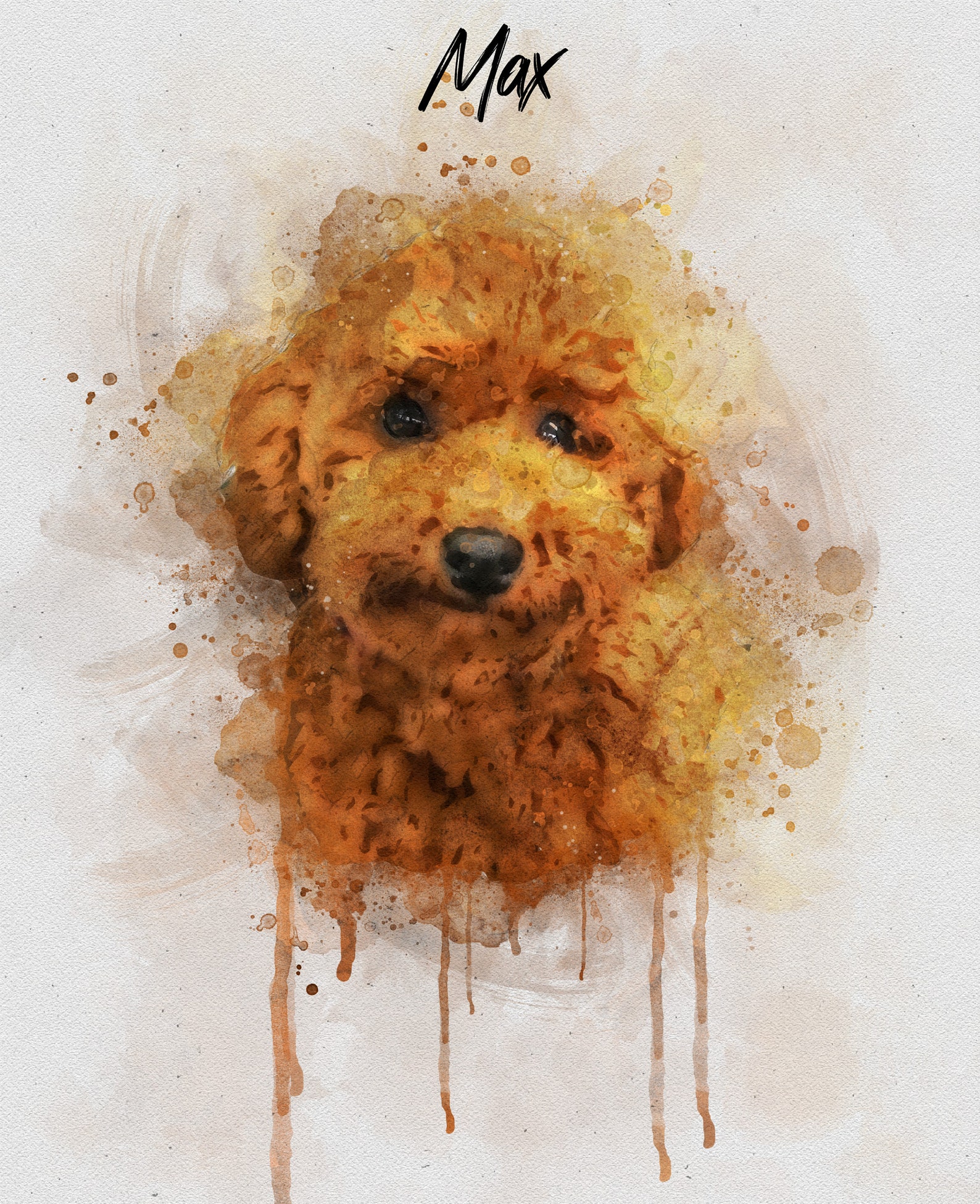 Watercolor Dog Painting Custom Watercolor Pet Portrait DOG - Etsy