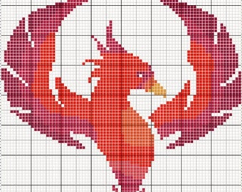 Phoenix Rising Cross Stitch Pattern - Etsy