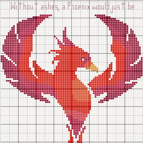 Phoenix Cross Stitch - Etsy