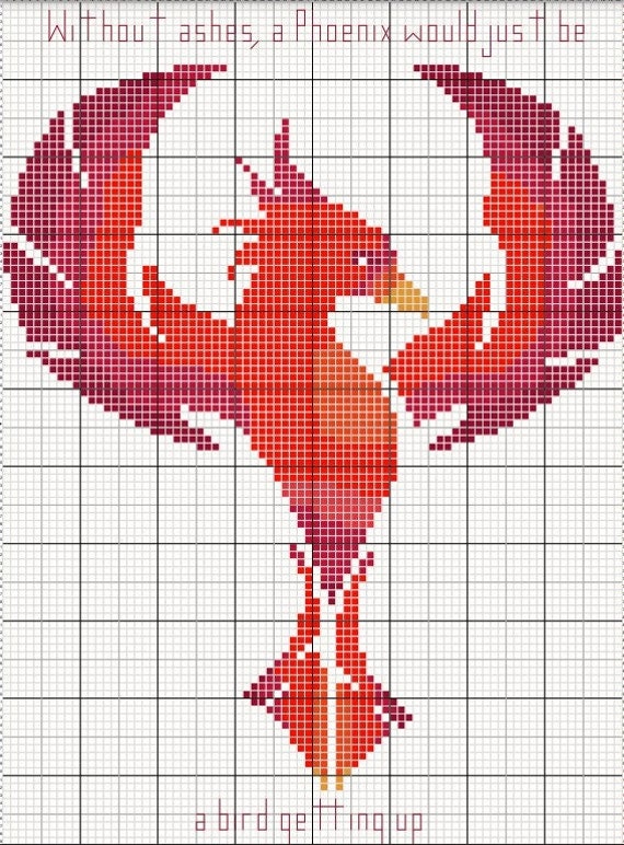 Phoenix Cross Stitch Pattern - Etsy