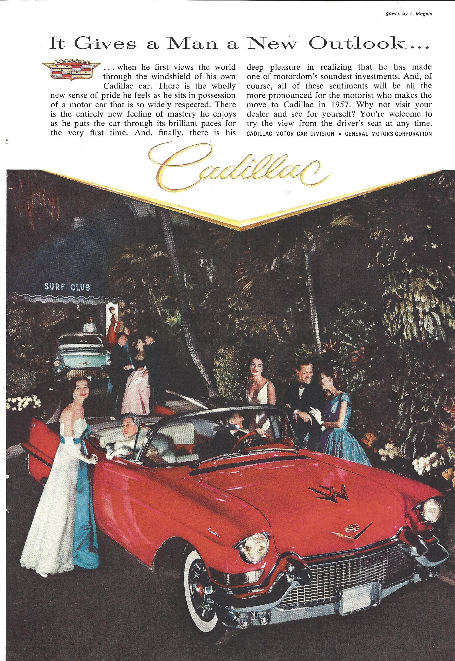 1957 CADILLAC ADVERTISEMENT Vintage Automobile Advertising/garage Shop ...