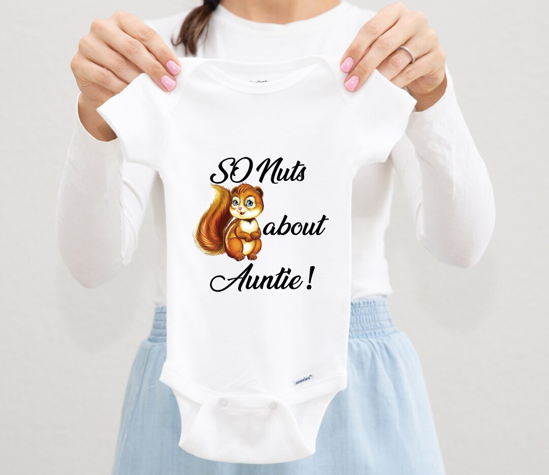 Auntie Baby Clothes, Funny Aunt Baby Onesies® Squirrel Kids Shirt, Aunt ...