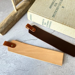 Personalized Leather Bookmark - Bespoke Bookmark Recycled Leather ...