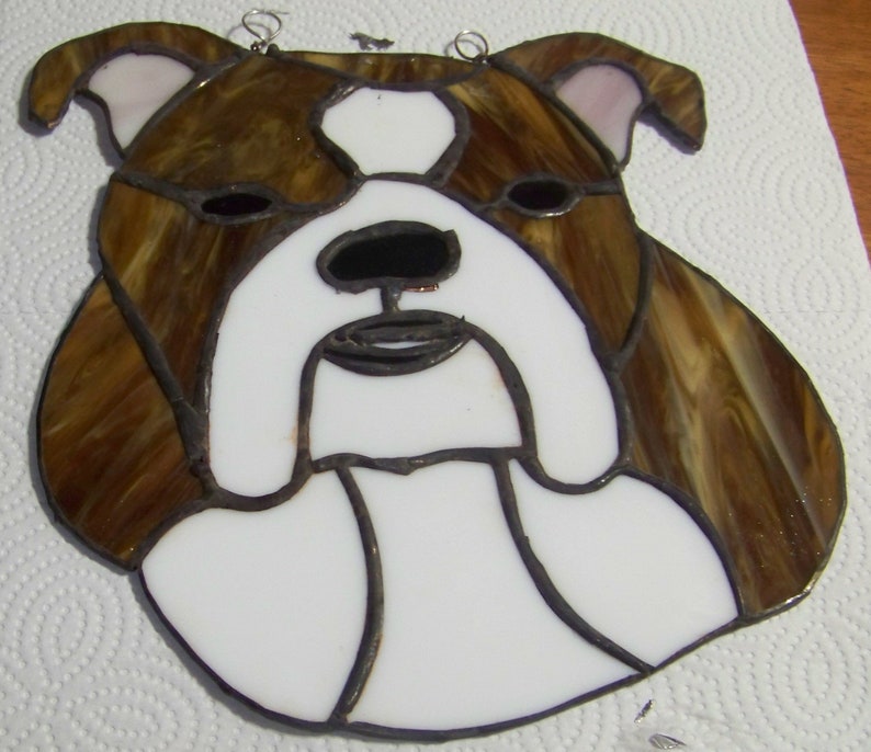 Stained Glass English Bulldog - Etsy