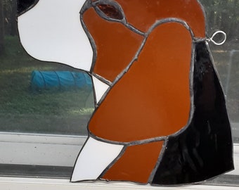 Stained Glass Pattern Beagle digital Download PDF DIY Suncatcher ...