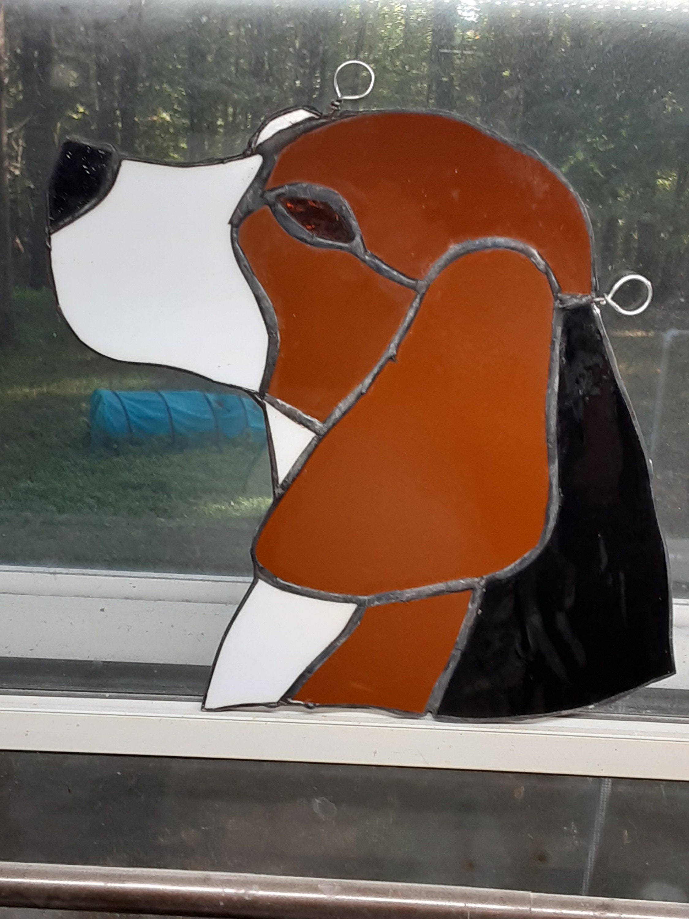 Stained Glass Beagle Suncatcher | Etsy