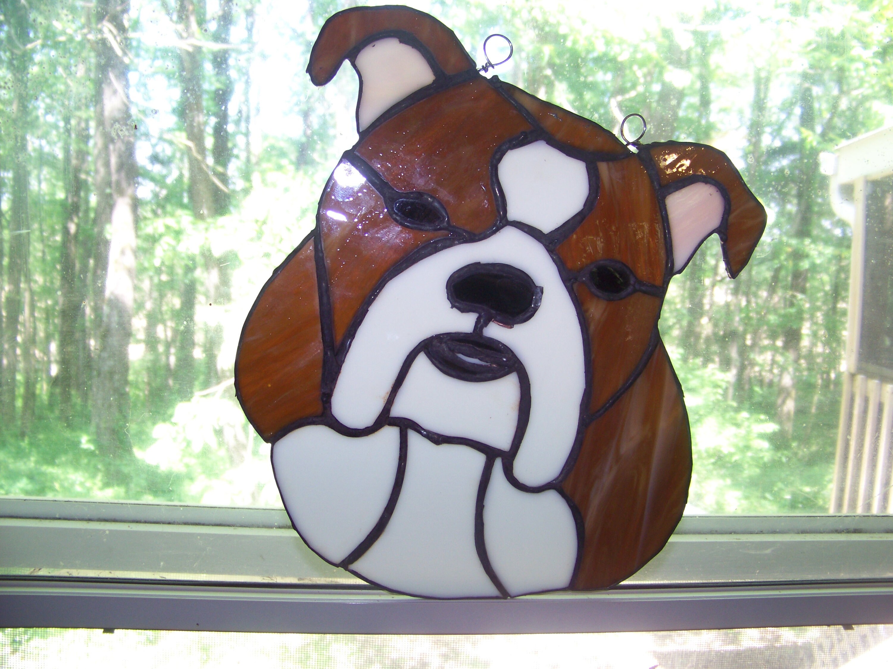 Stained Glass English Bulldog - Etsy