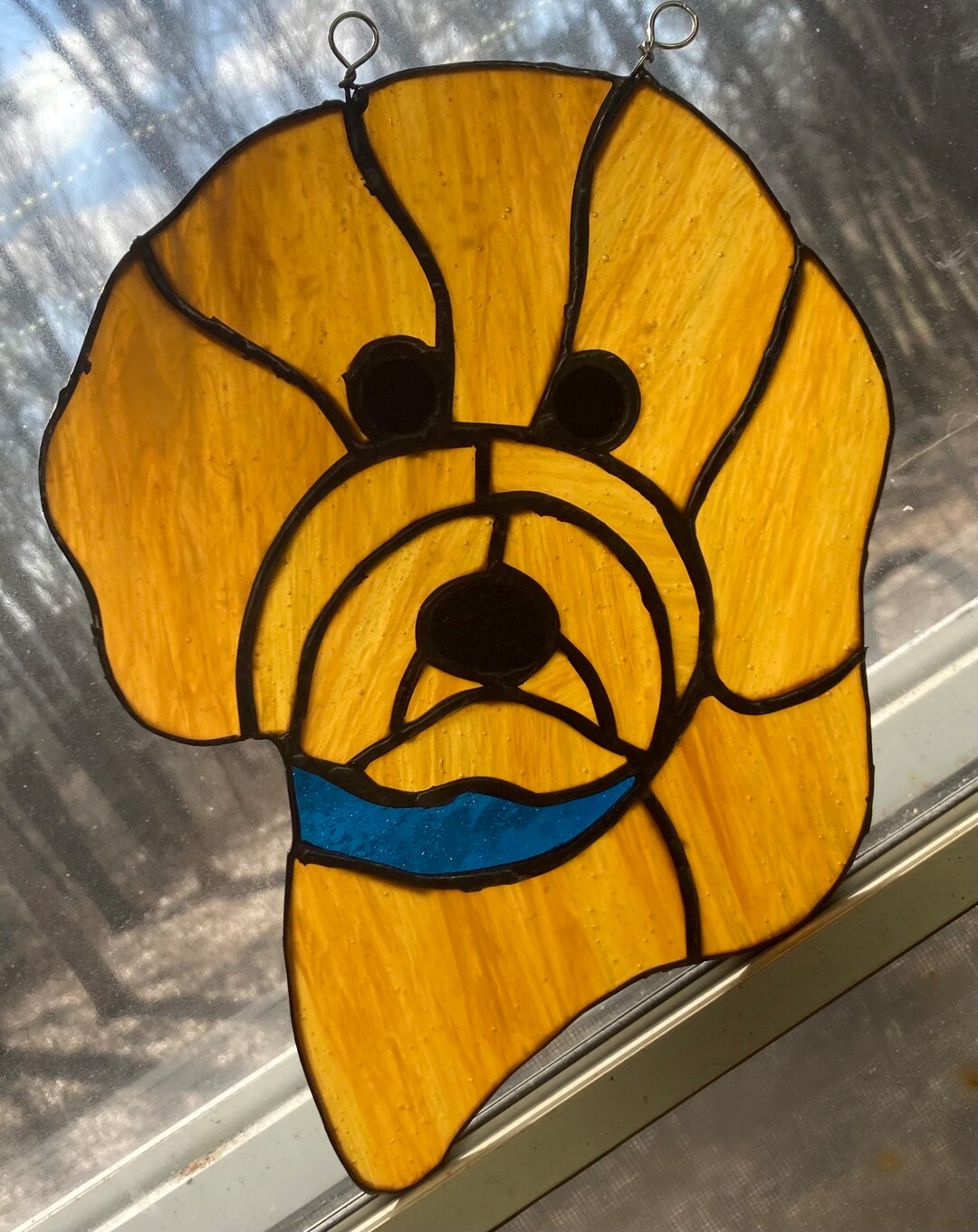 Stained Glass Goldendoodle Etsy