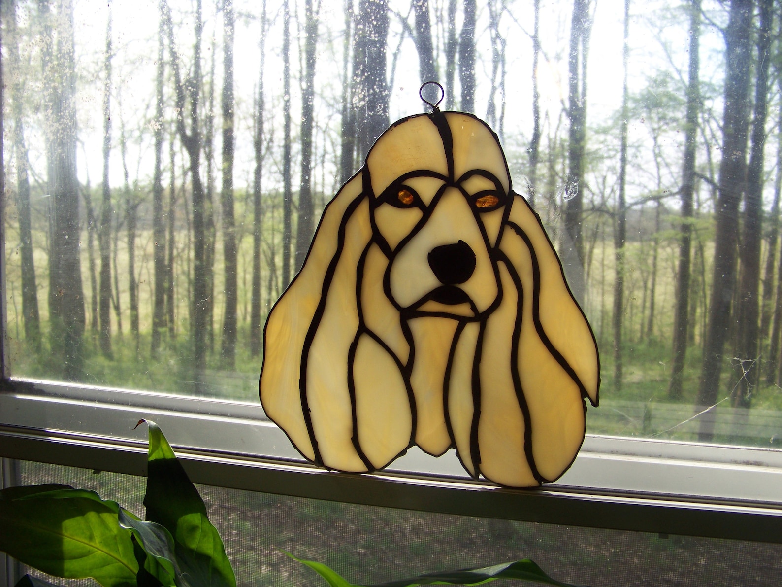 Cocker Spaniel stained glass suncatcher | Etsy
