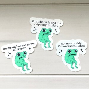 Not Now Buddy I'm Overstimulated Sticker Autism ADHD Anxiety Frog ...