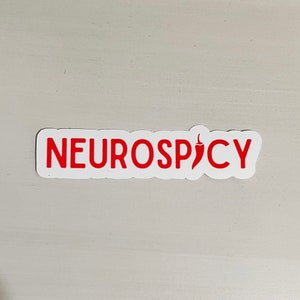 Neurospicy Sticker Autism ADHD Anxiety Sticker Neurodivergent Sticker ...