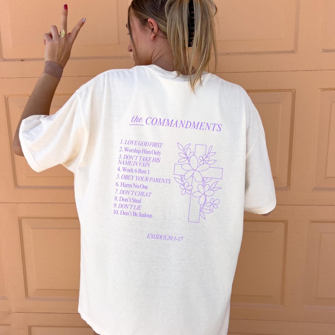 10 Commandments Shirt the Ten Commandments Western Christian Religious ...