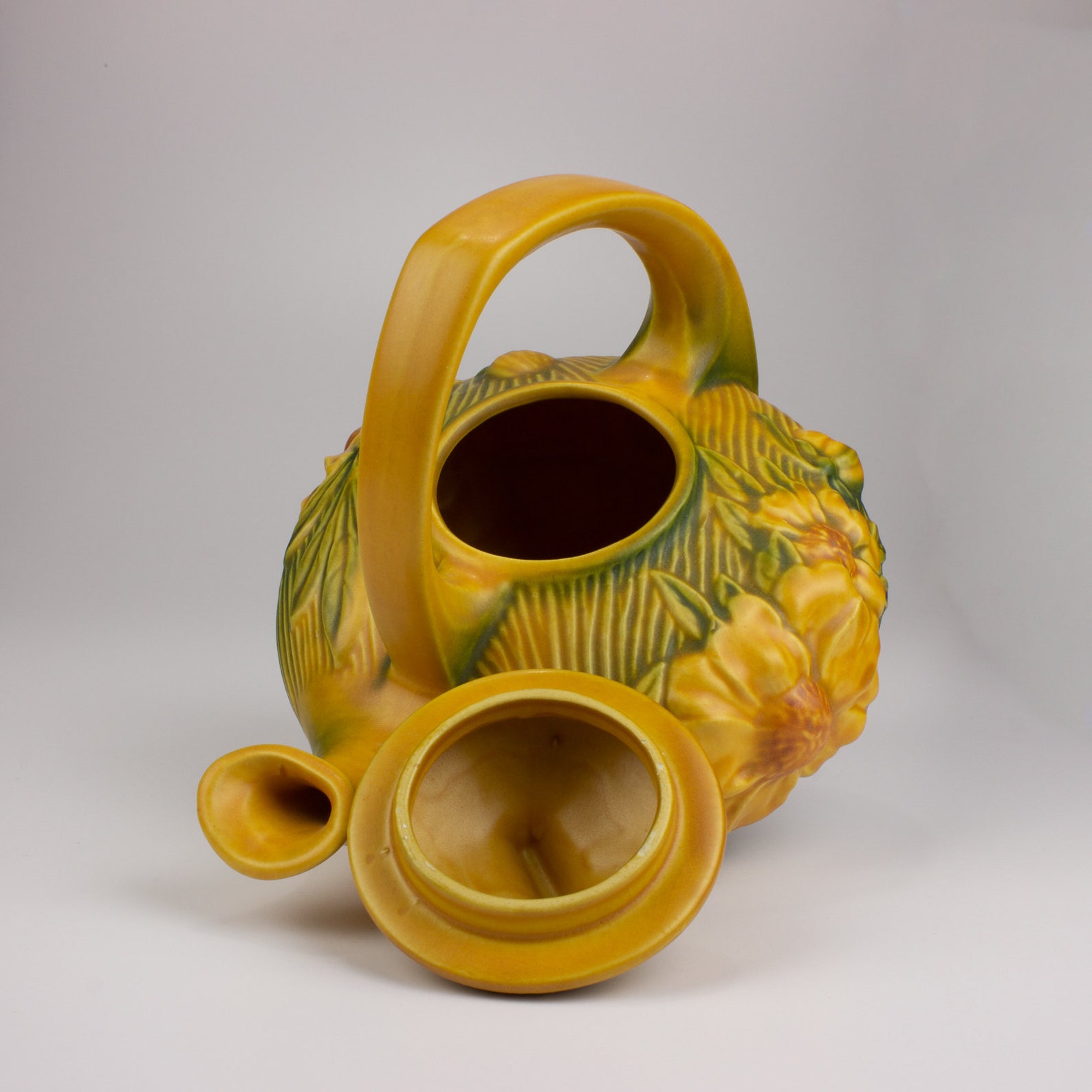 Roseville Pottery Peony Tea Set Shape 3 Set Yellow - Etsy