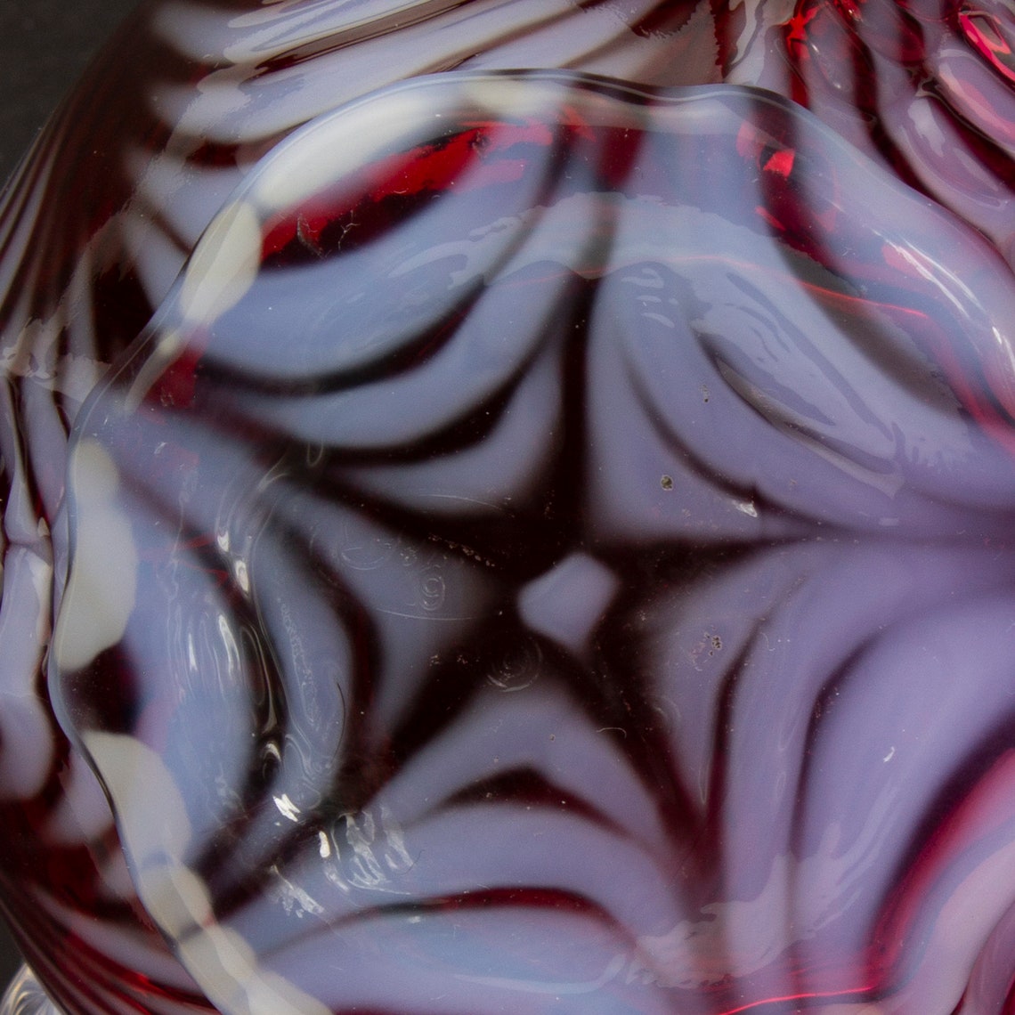 Fenton Vintage Glass Drapery Small Pitcher/creamer Cranberry - Etsy