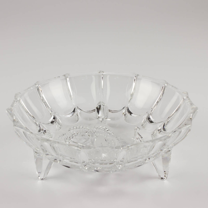 Footed Crystal Bowl - Etsy