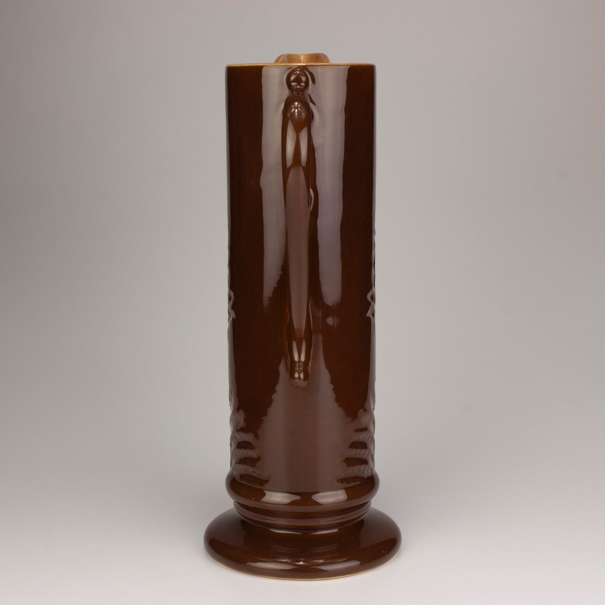 Roseville Pottery Mayfair Tankard, Shape 1107-12, Cocoa Brown - Etsy