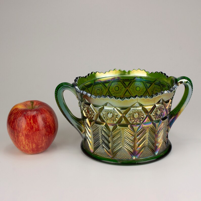 Cambridge Carnival Glass Inverted Feather Cracker Jar no - Etsy