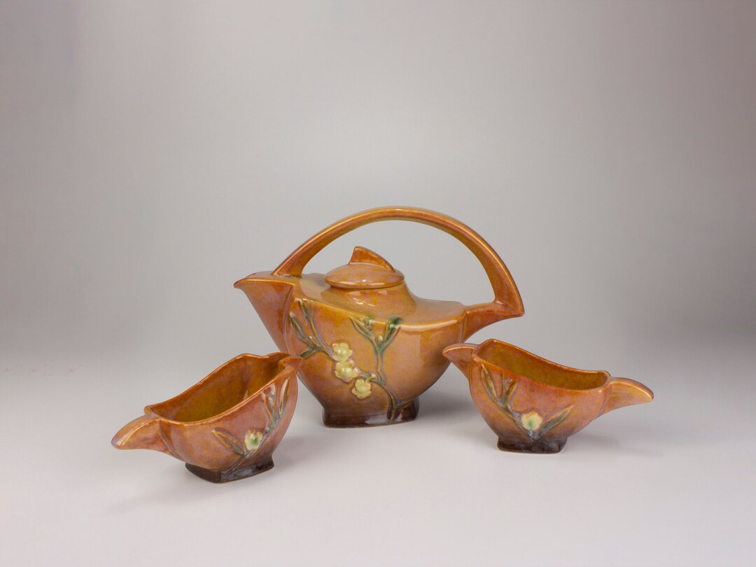 Roseville Pottery Wincraft Tea Set, Shapes 271P, 271C, 271S, Apricot ...