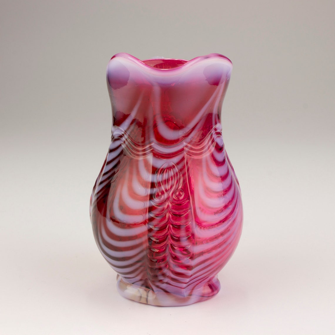 Fenton Vintage Glass Drapery Small Pitcher/creamer Cranberry - Etsy