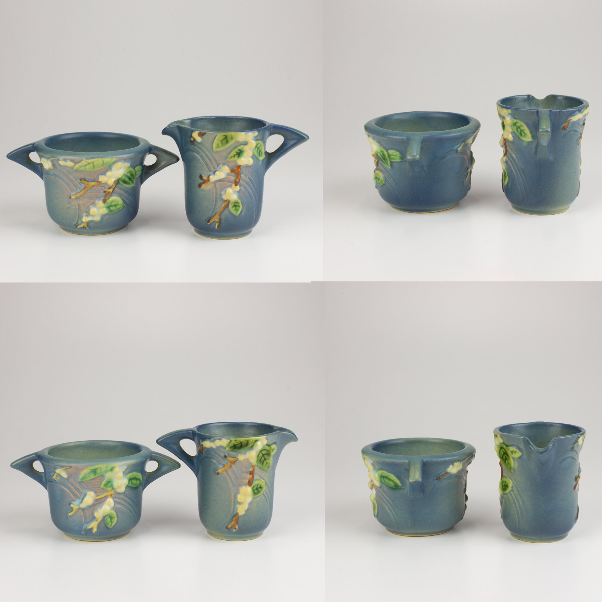 Roseville Pottery Snowberry Tea Set Shapes 1T 1C & 1S - Etsy