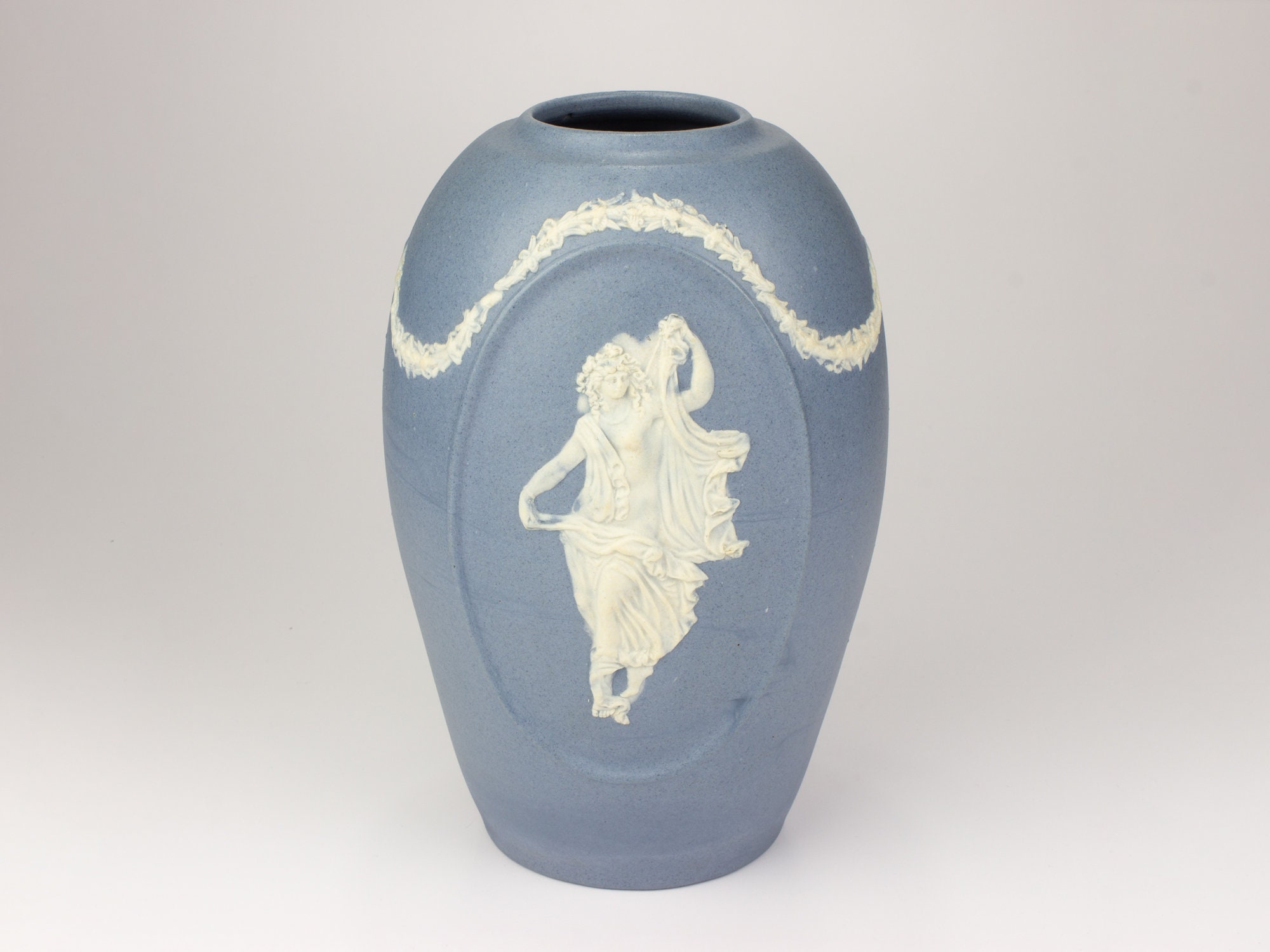Albert Radford Pottery Jasperware Vase, Shape 79, Blue/white - Etsy