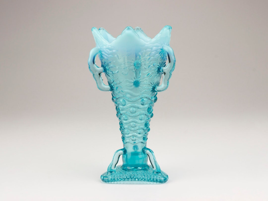 Jefferson Glass Company EAPG Antique Glass Aurora Borealis Vase ...