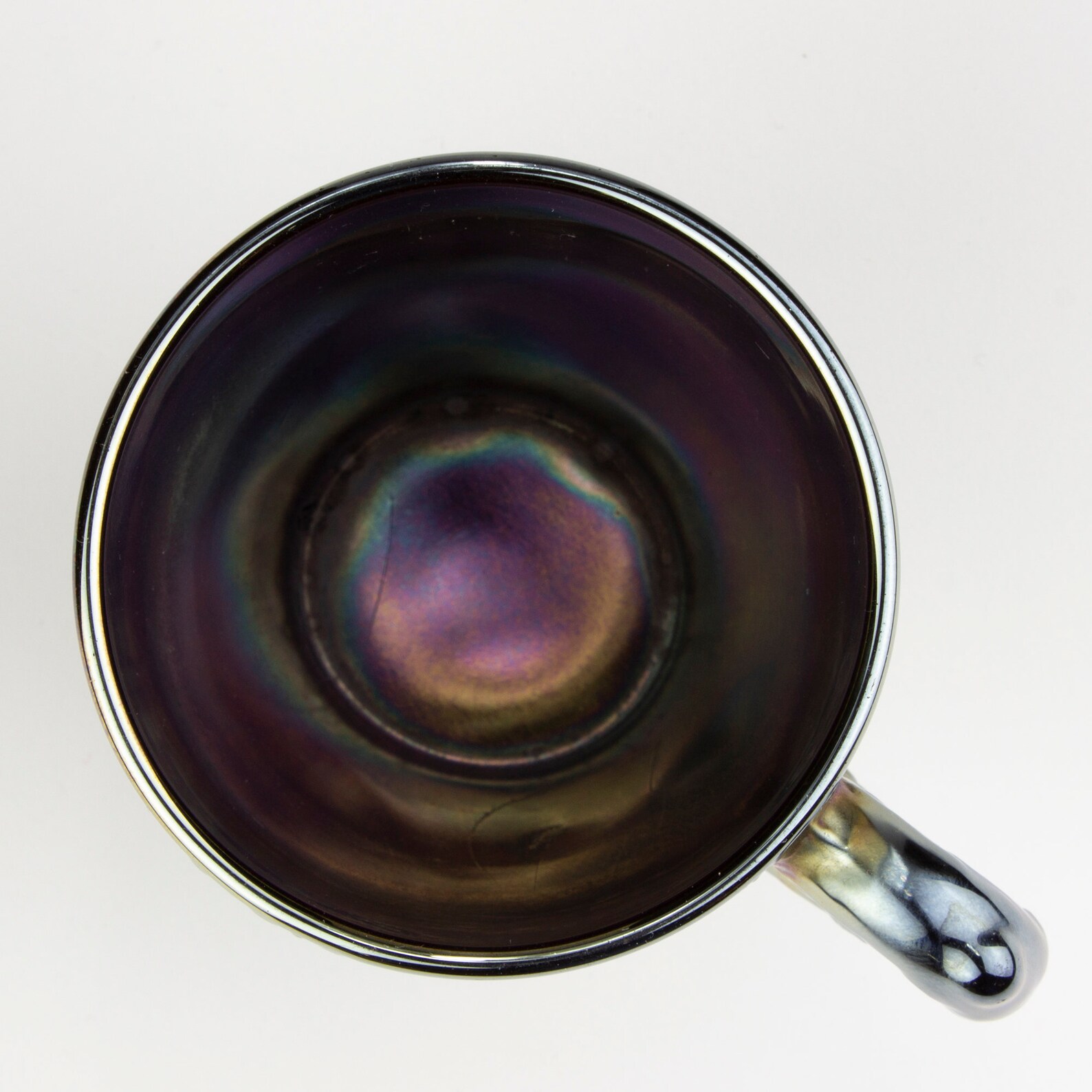 Dugan-diamond Beaded Shell Carnival Glass Mug Purple/amethyst - Etsy